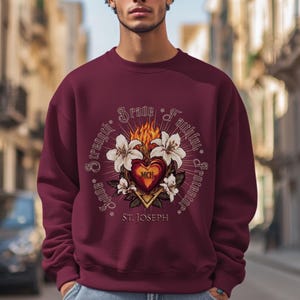 St Joseph Holy Family Catholic Chaste Vintage Style Sweatshirt, Father ...