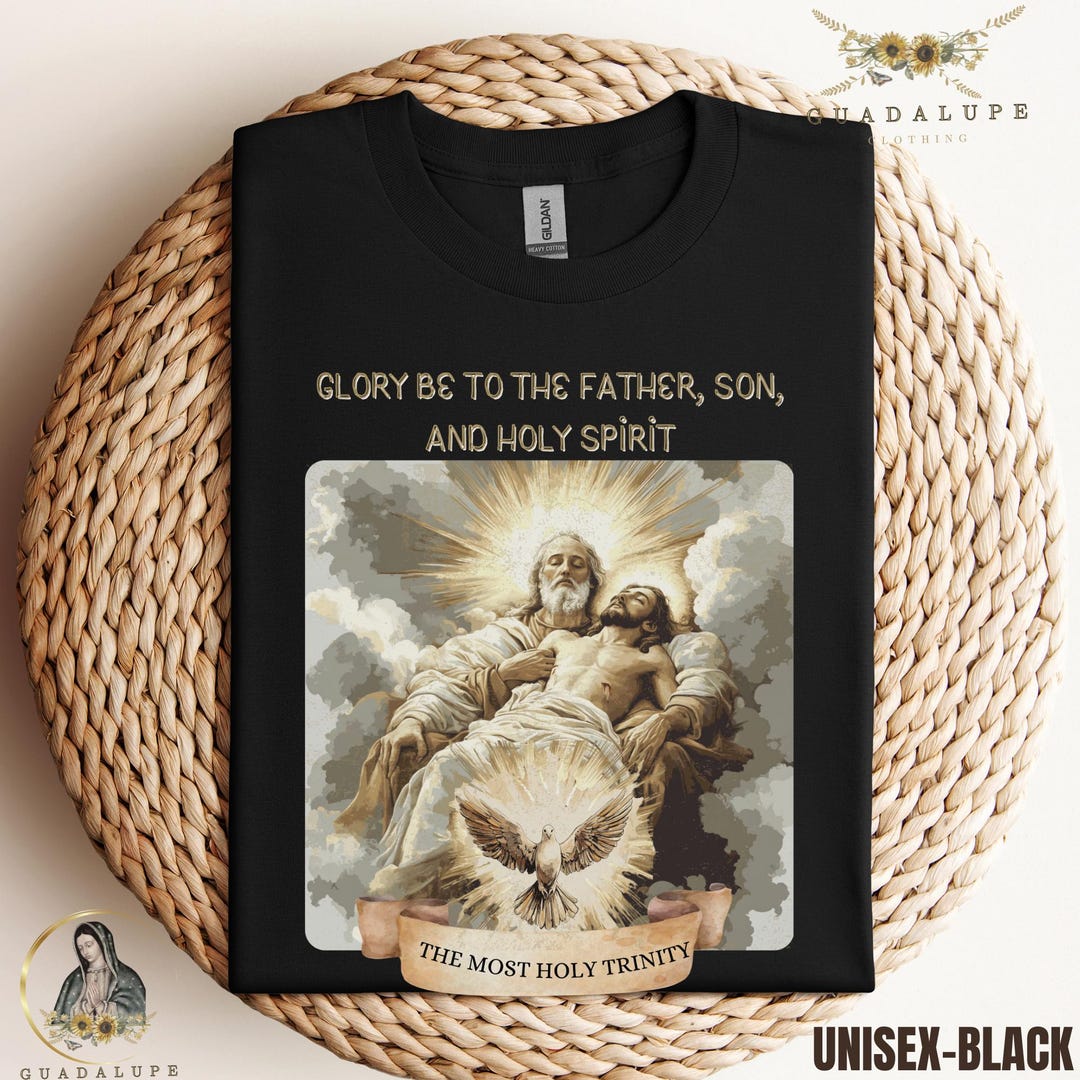 The Most Holy Trinity Heavy Cotton T-shir, Jesus Tee, Holy Spirit ...
