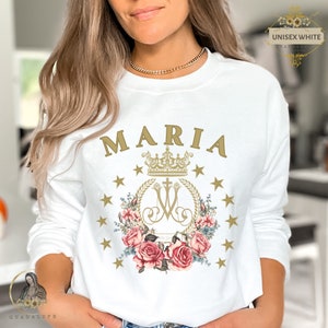 Vintage Boho Virgin Maria Sweatshirt, Marian Devotion Gift Sentimental ...