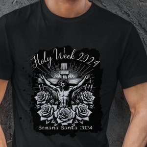 Holy Week Jesus Crucifixion T-shirt Short Sleeve Tee, Catholic ...
