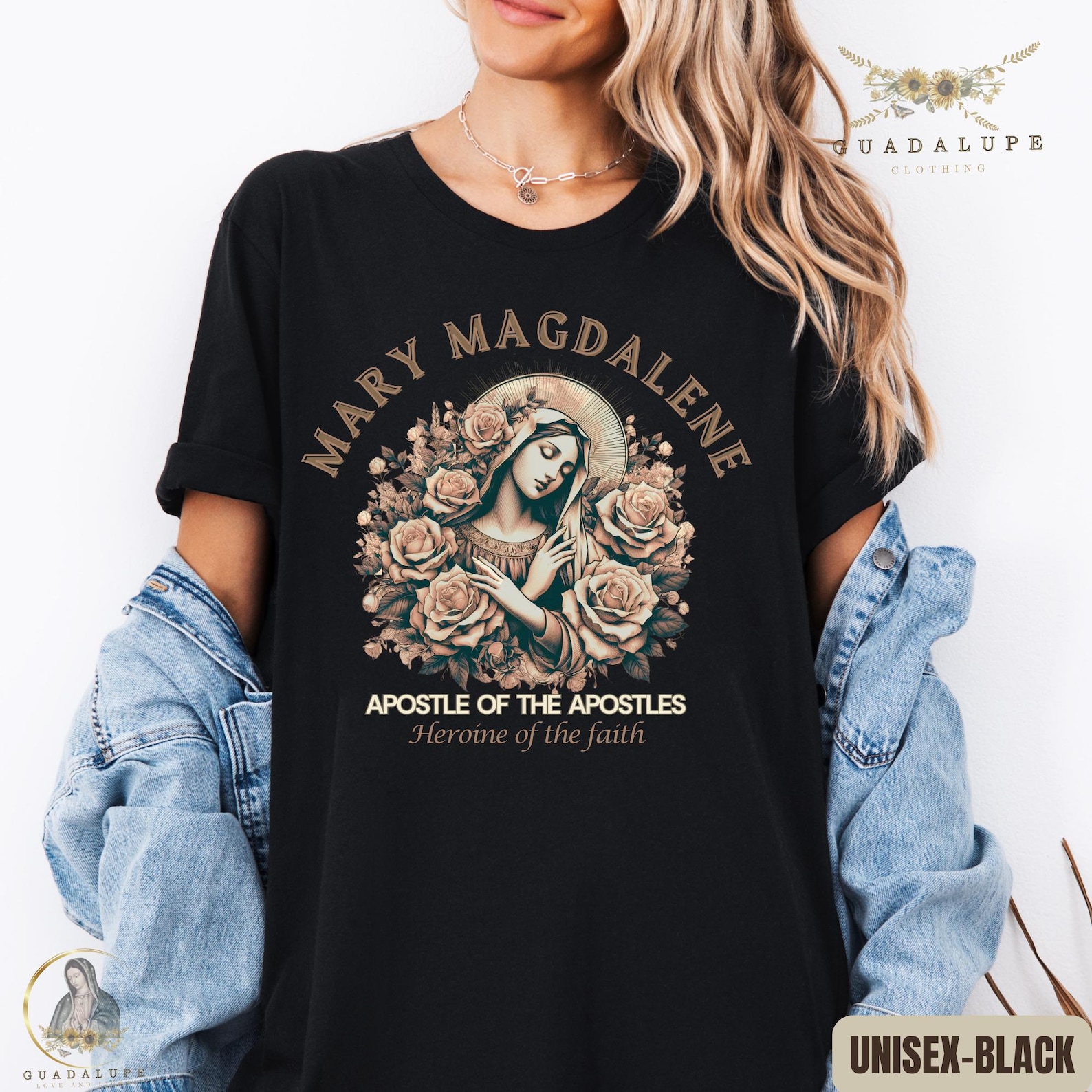 Mary Magdalene Tee: Boho Vintage Style, Catholic Gift - Etsy