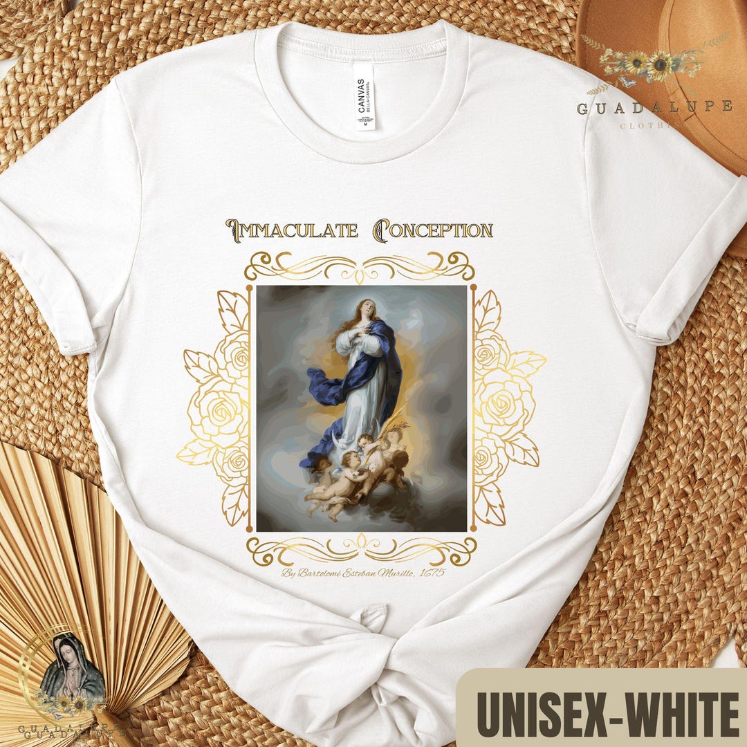 Immaculate Conception Tshirt, Marian Apparel, Virgin Mary Clothing, Our ...