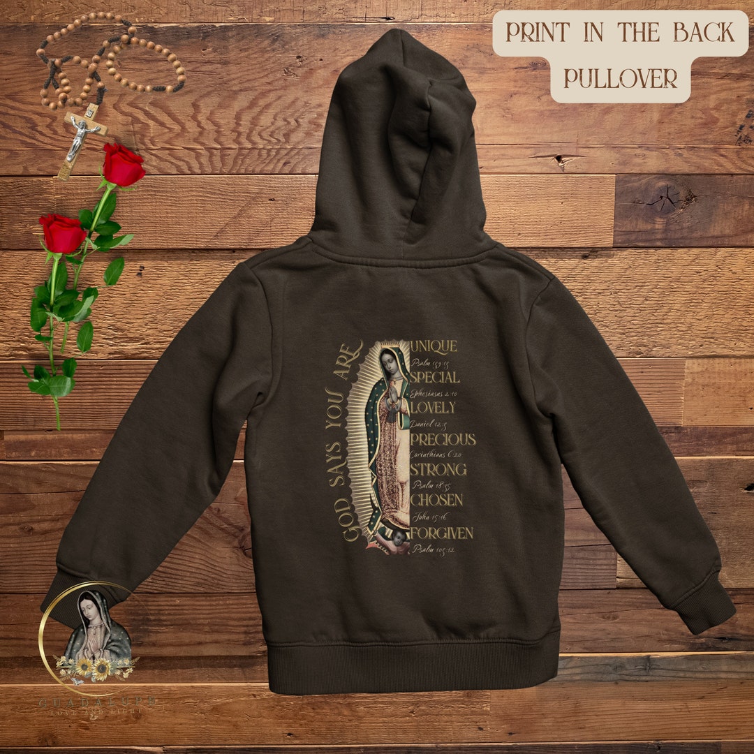 Religious Gifts, Retro Guadalupe Hooded Sweatshirt, Bible Verse ...