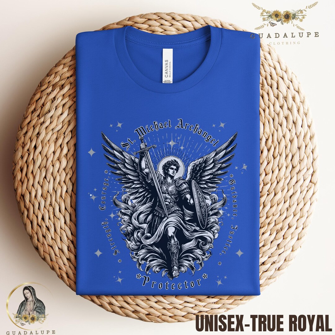 St. Michael Arcangel Tee, Guardian Angel Graphic Tee, Spiritual ...