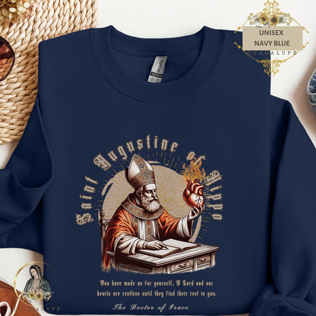 Vintage Style Catholic Christian Clothing, Saint Augustine of Hippo ...