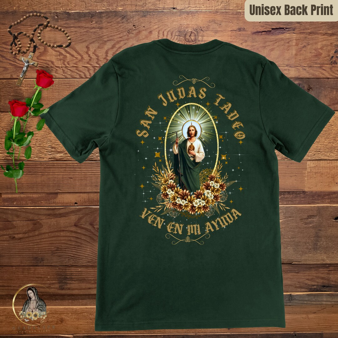 Retro San Judas Tadeo Shirt: Boho Catholic Devotional Gift - Etsy