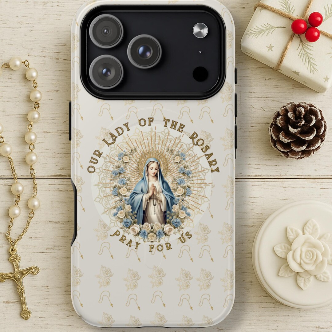 Catholic Our Lady of the Rosary iPhone 17 Pro Case: Vintage Marian ...