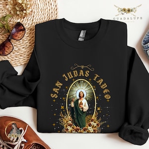 San Judas Tadeo Hoodie: Vintage Catholic St. Jude Thaddeus Devotional ...