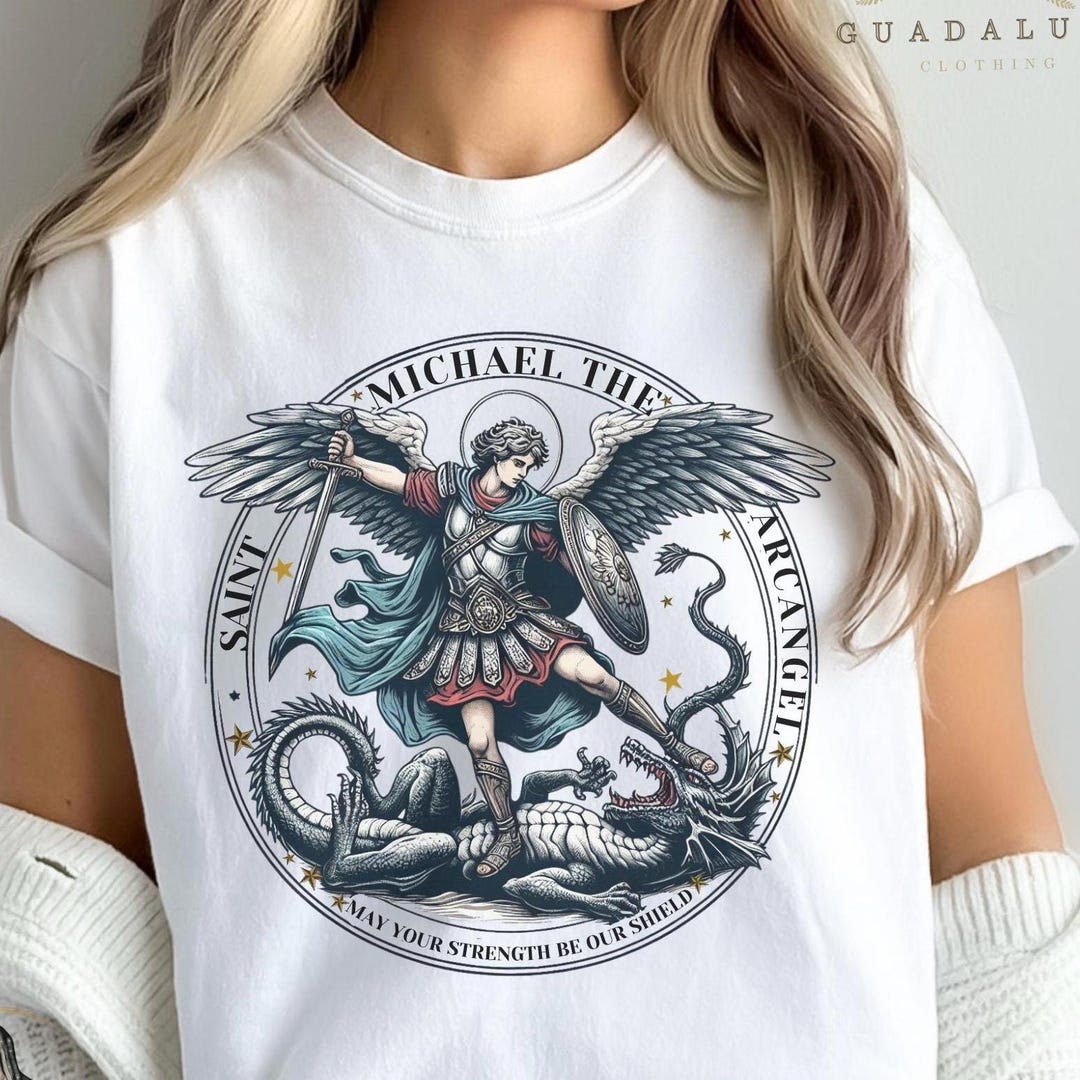 Confort Colors Vintage Style St. Michael the Archangel Unisex T-shirt ...