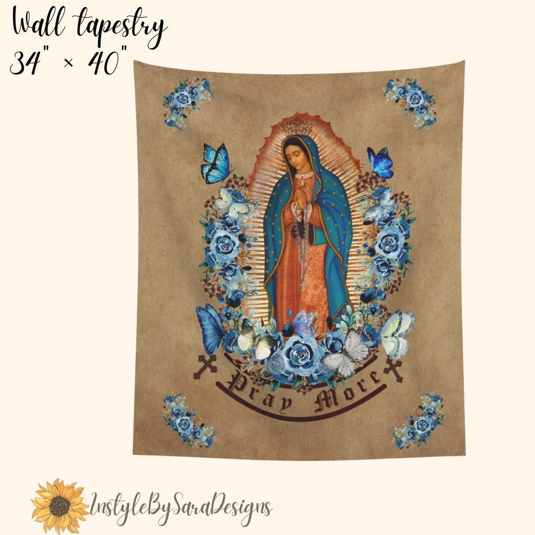 Our Lady of Guadalupe Tapestry Décor Wall Hanging, Virgen De Guadalupe ...