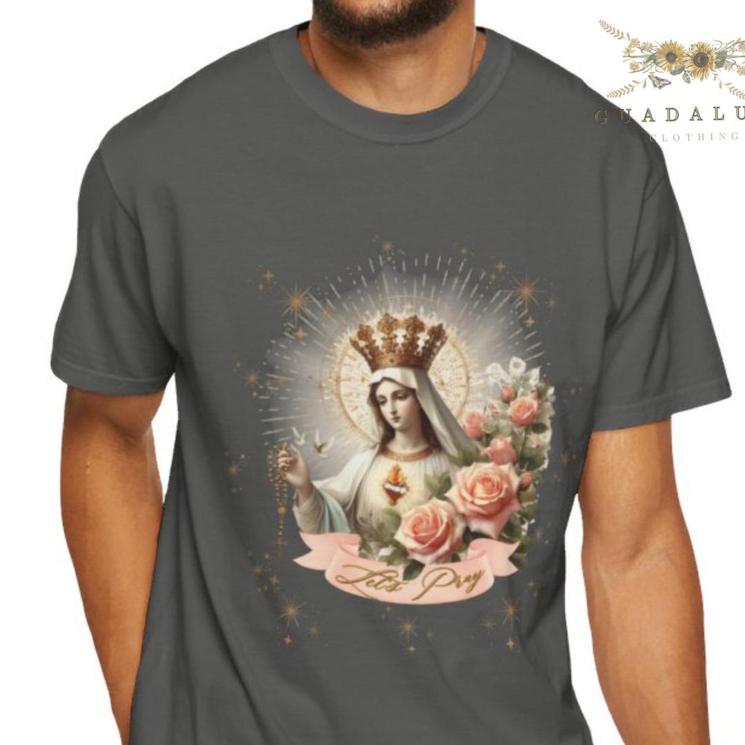 Confort Colors Catholic Christian Clothing, Our Lady of Fatima Tshirt ...