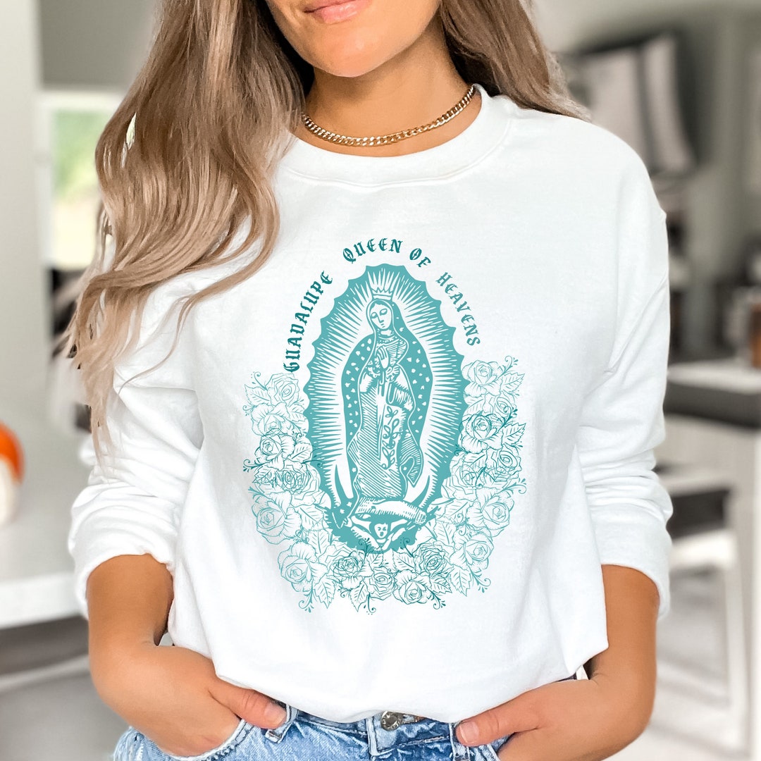 Guadalupe Clothing Virgencita Sweatshirt Virgin Mary Gifts - Etsy UK