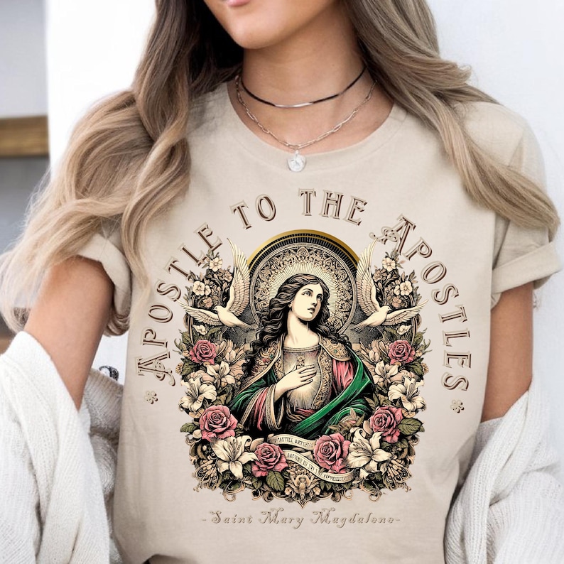 Catholic Mom Gifts, St. Mary Magdalene Art Print Tee: Catholic Patron ...