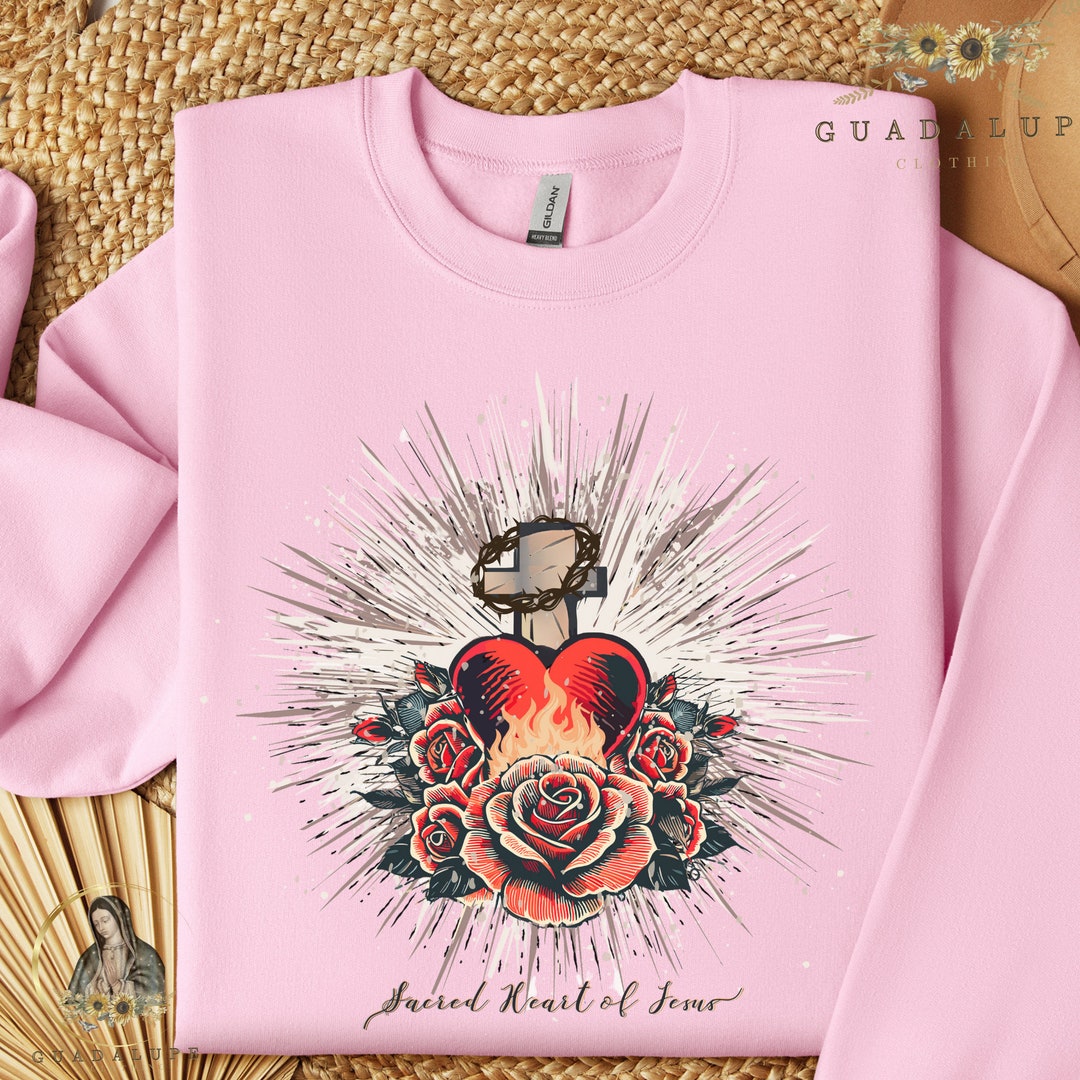 Catholic Christian Clothing, Sacred Heart of Jesus Sweatshirt ...