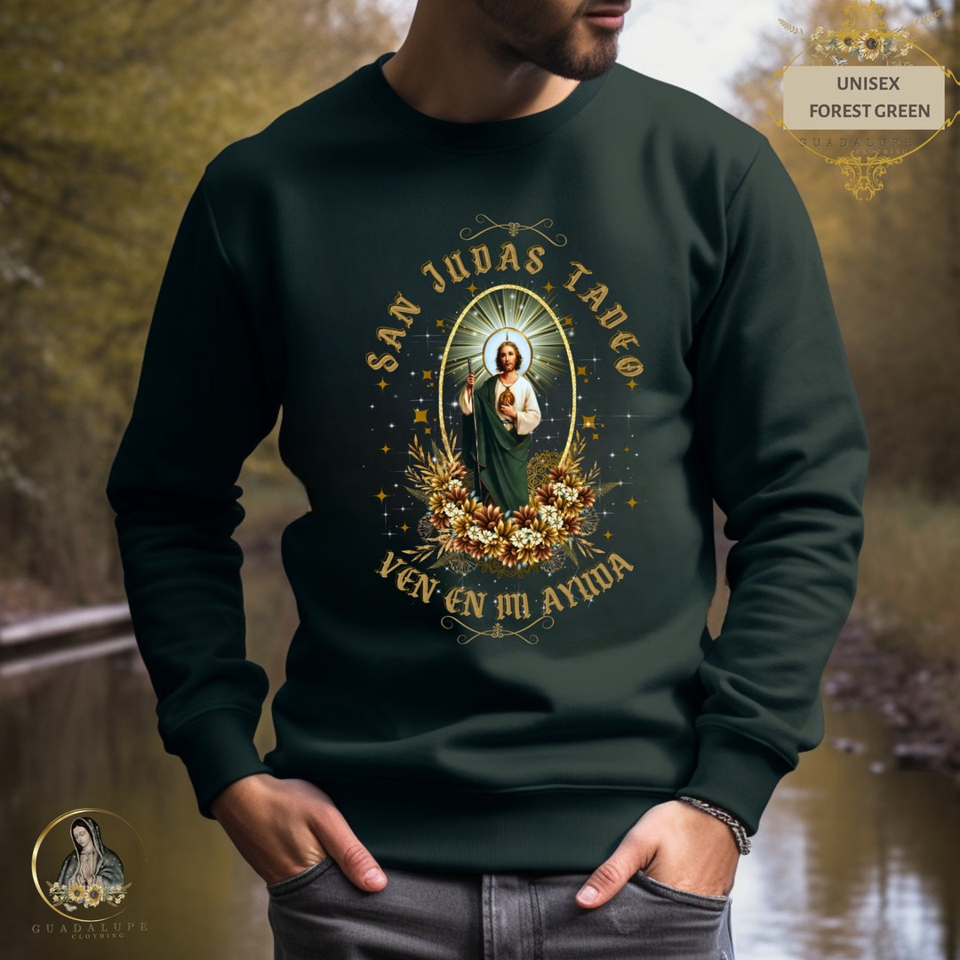 San Judas Tadeo Hoodie: Vintage Catholic St. Jude Thaddeus Devotional ...