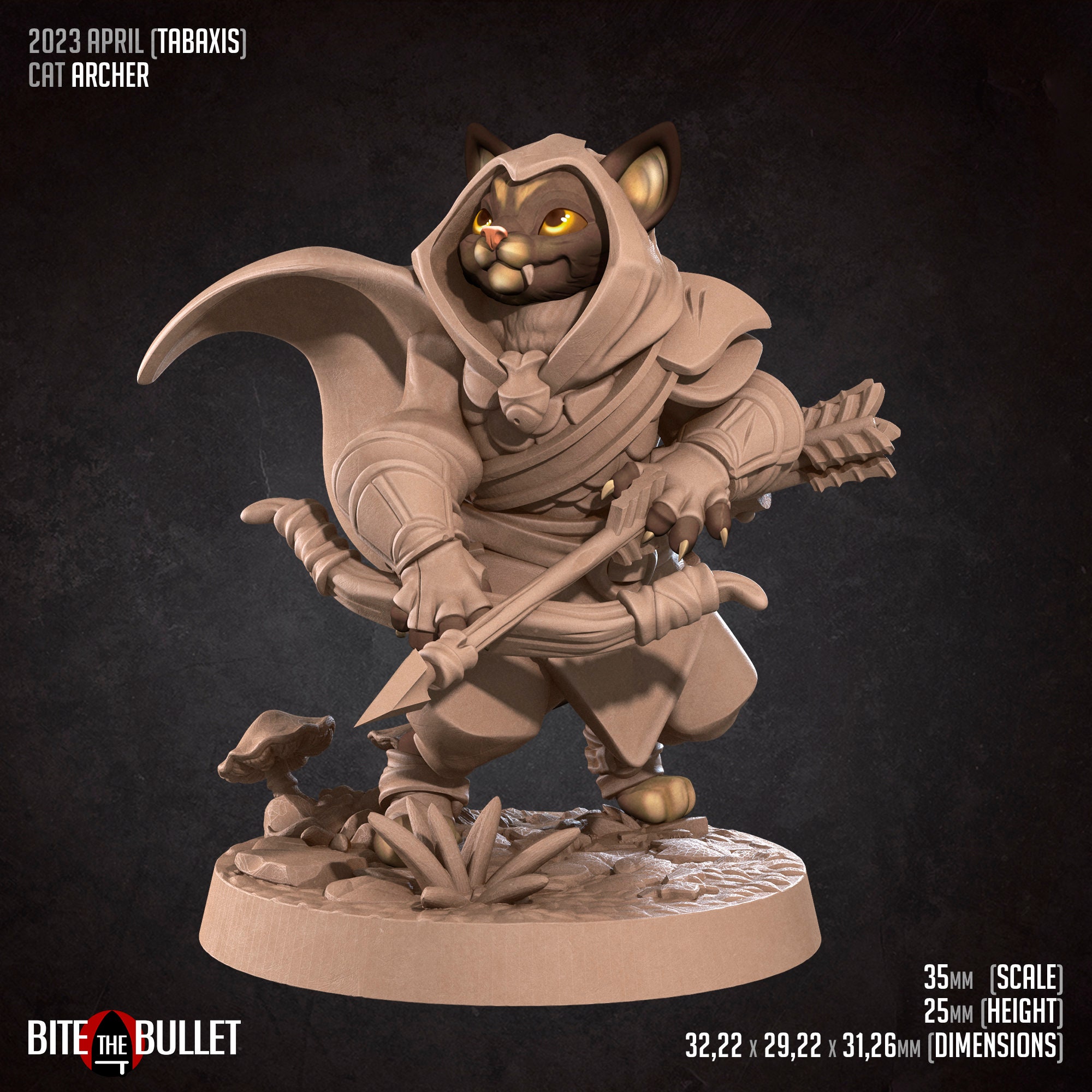 Small/child Tabaxi Ranger With Shortbow Miniature by Bite the - Etsy Canada