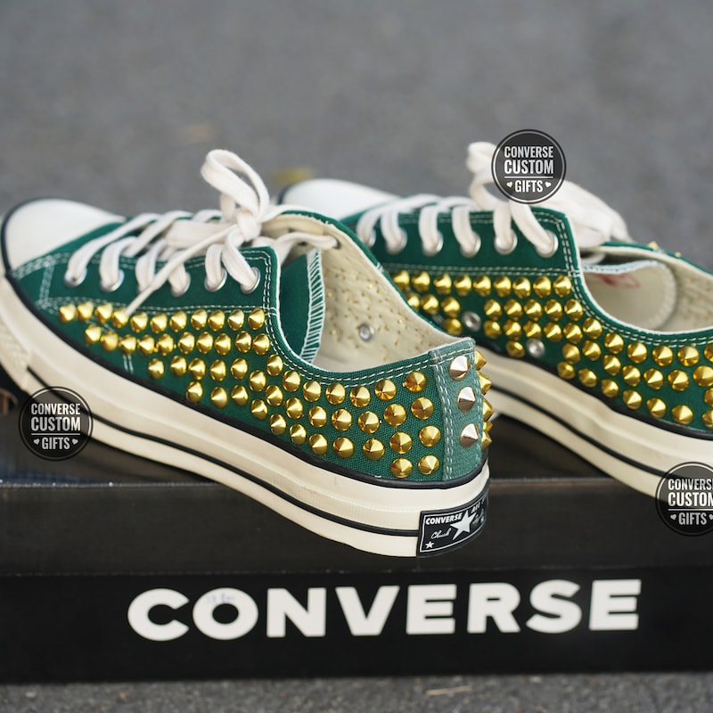 Studded Converse - Etsy