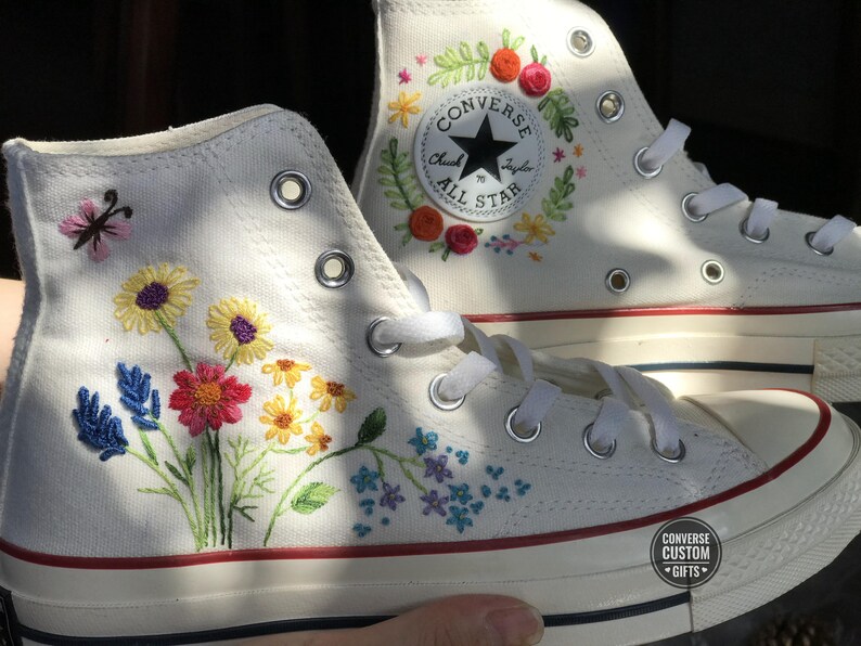 Embroidered Converse/ Custom Converse Chuck Taylor Embroidered - Etsy