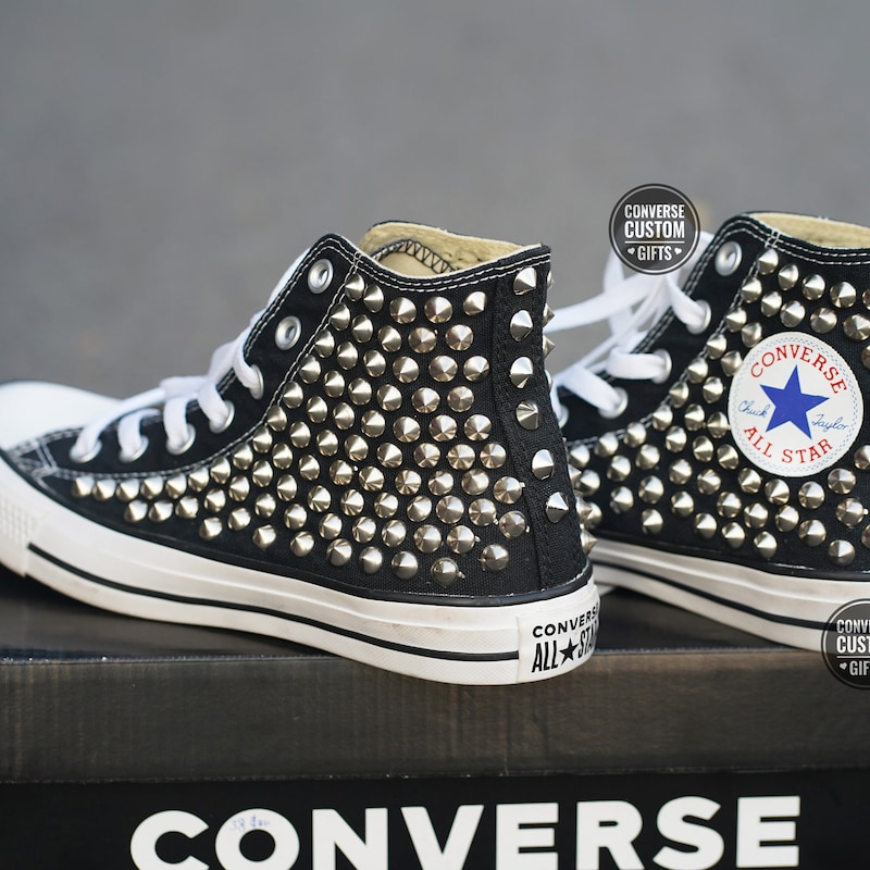Studded Converse - Etsy