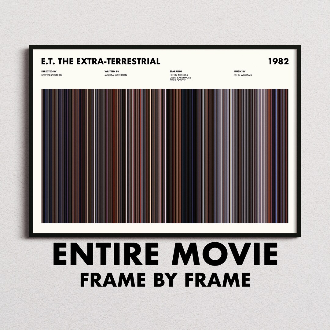 ET the Extra Terrestrial Movie Barcode Print, ET Print, ET Poster, E.T ...