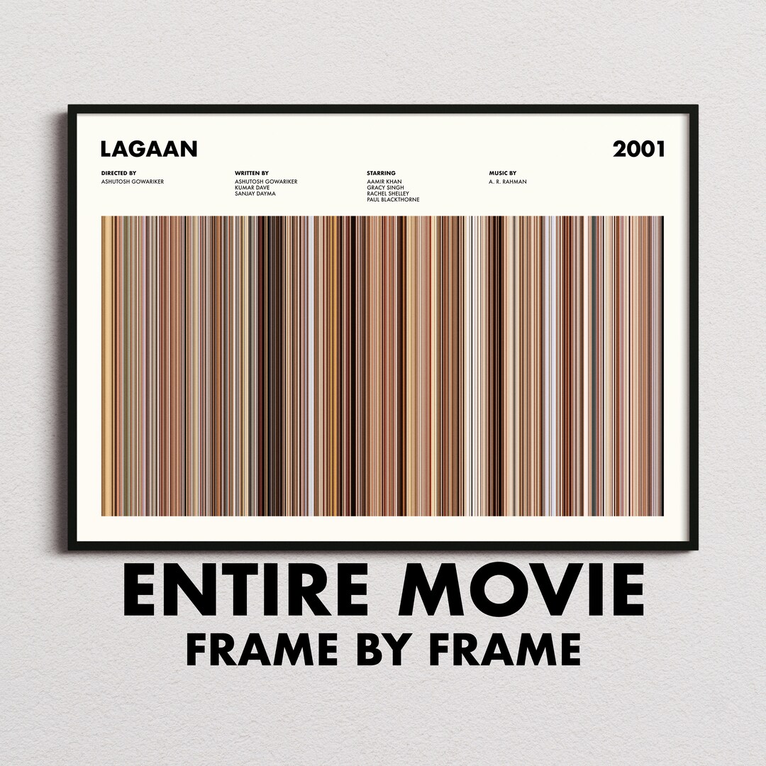 Lagaan Movie Barcode Print, Lagaan Print, Lagaan Poster, Lagaan Wall ...