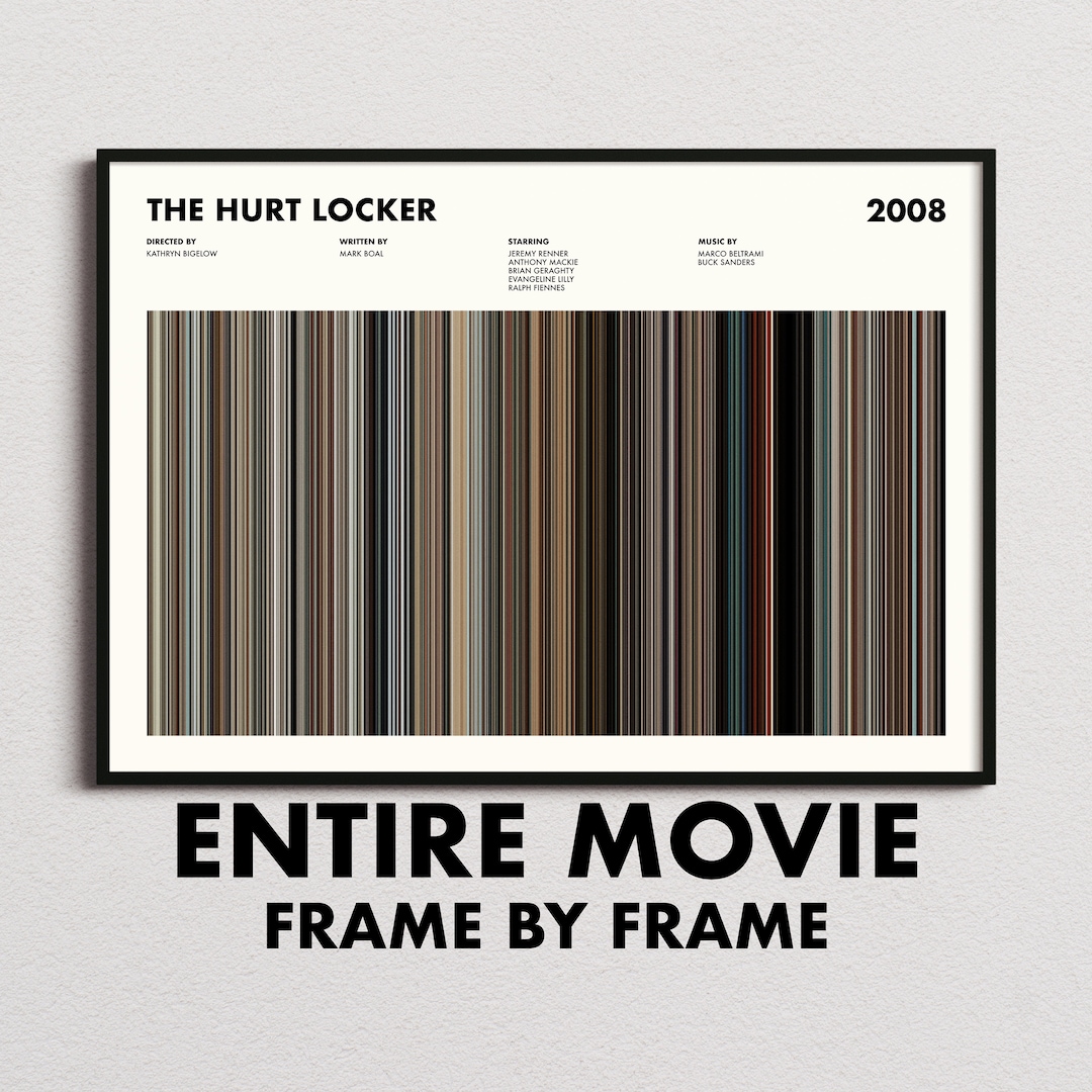 The Hurt Locker Movie Barcode Print, the Hurt Locker Print, the Hurt ...