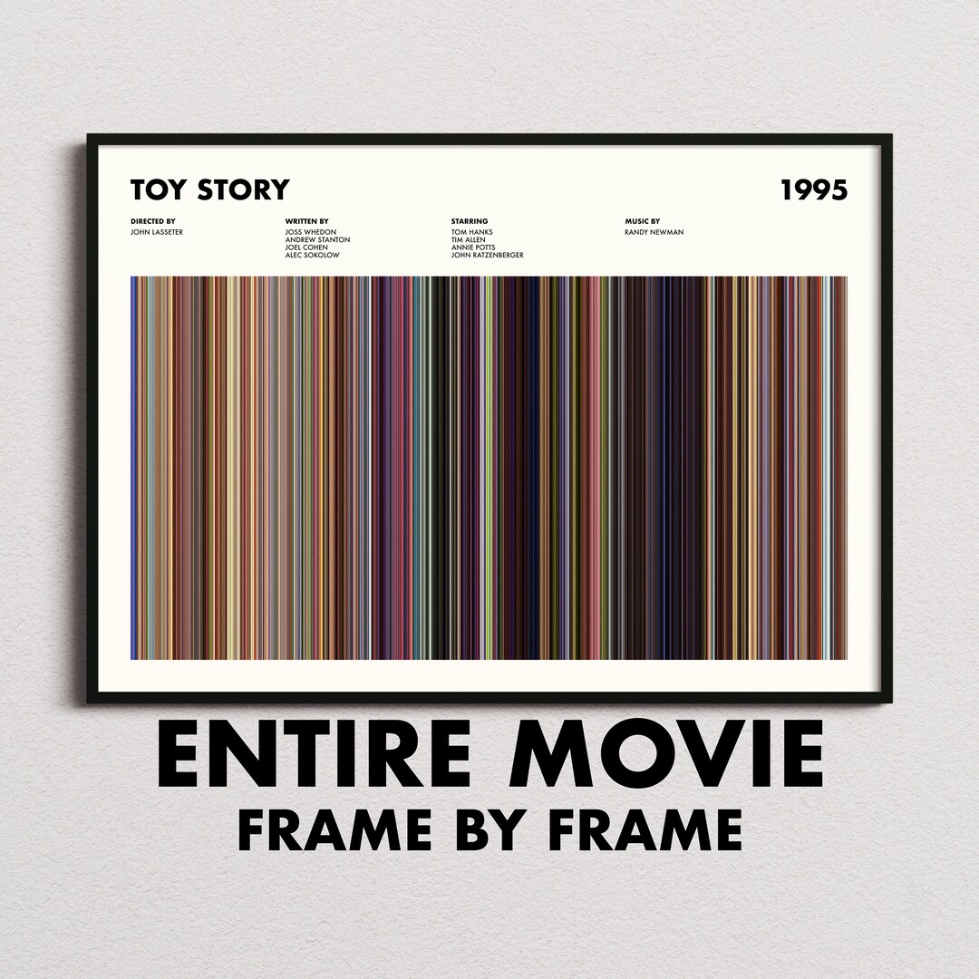 Toy Story Movie Barcode Print, Toy Story Print, Toy Story Poster, Toy ...