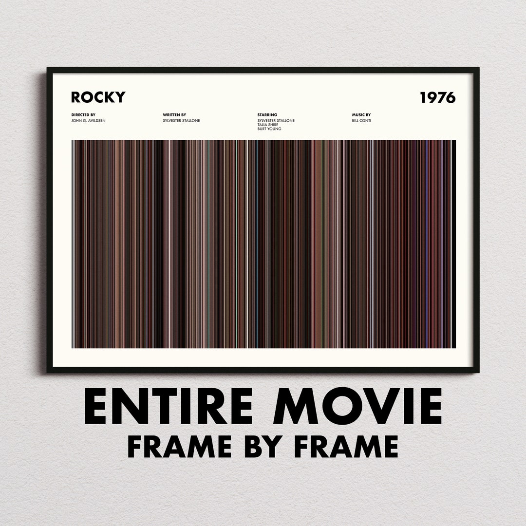 Rocky Movie Barcode Print, Rocky Poster, Rocky Gifts, Rocky Print ...