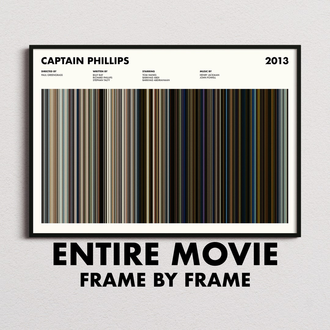 Captain Phillips Movie Barcode Print, Captain Phillips Print, Captain ...