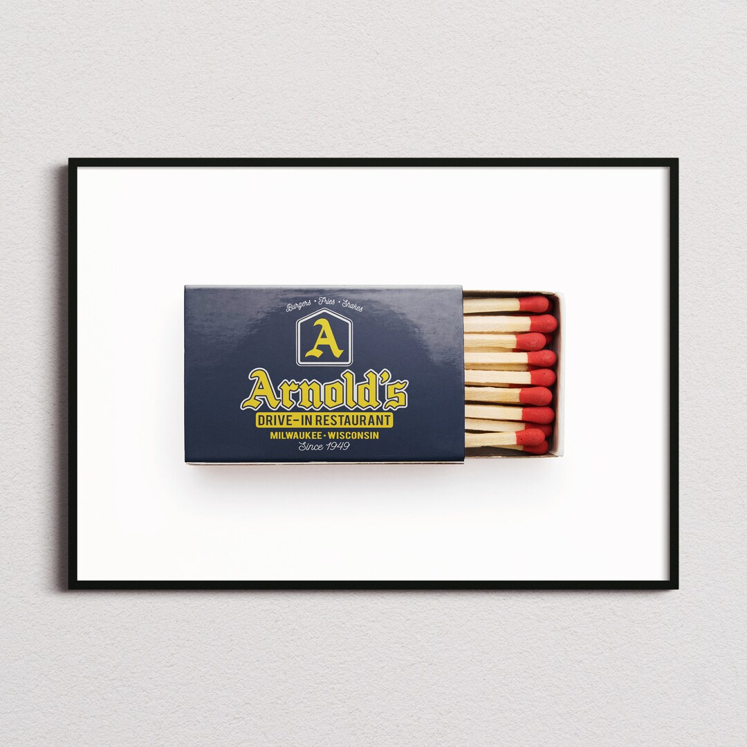 Arnold's Drive-in Restaurant Matchbox Print, Happy Days Print, Happy ...