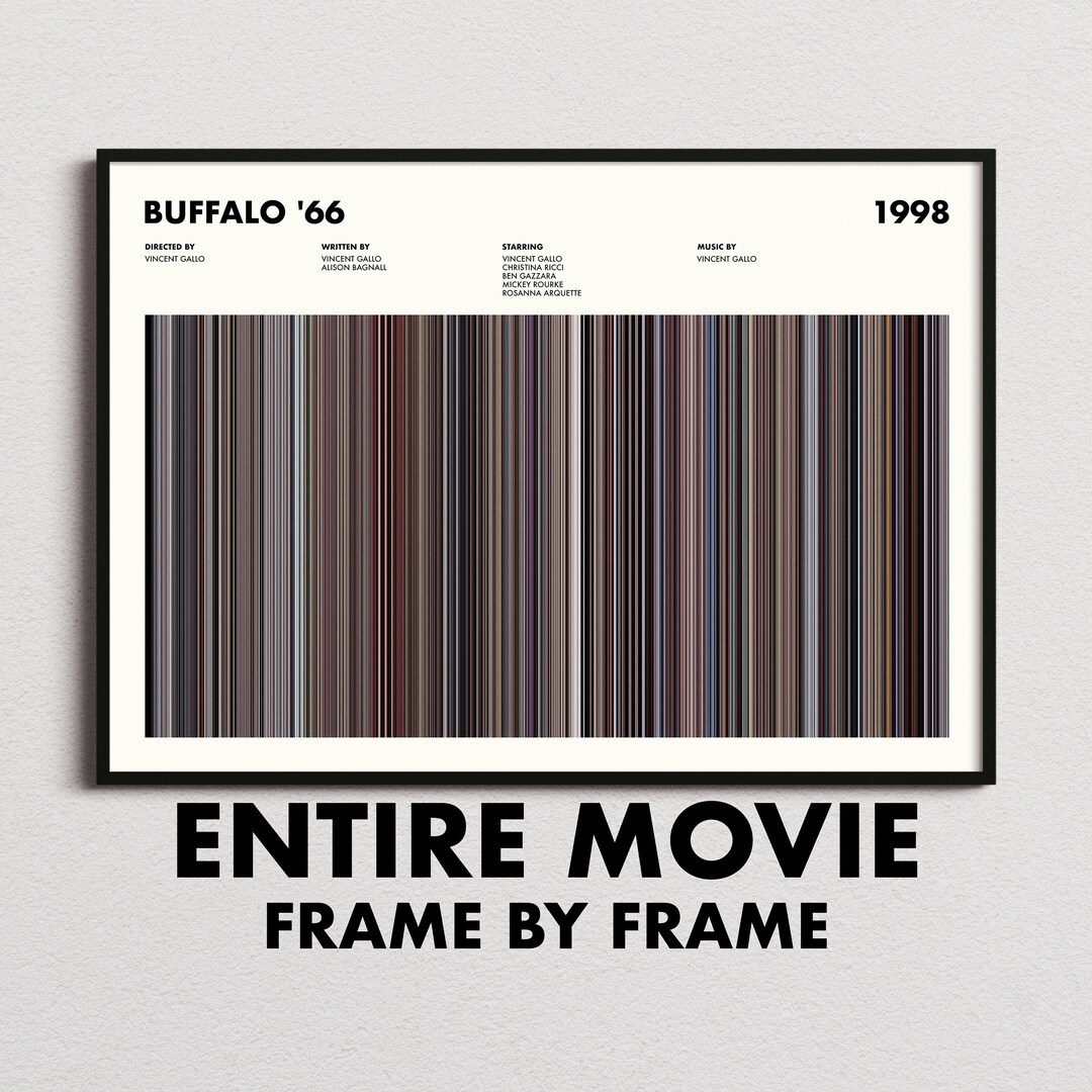 Buffalo '66 Movie Barcode Print, Buffalo 66 Print, Buffalo 66 Poster ...