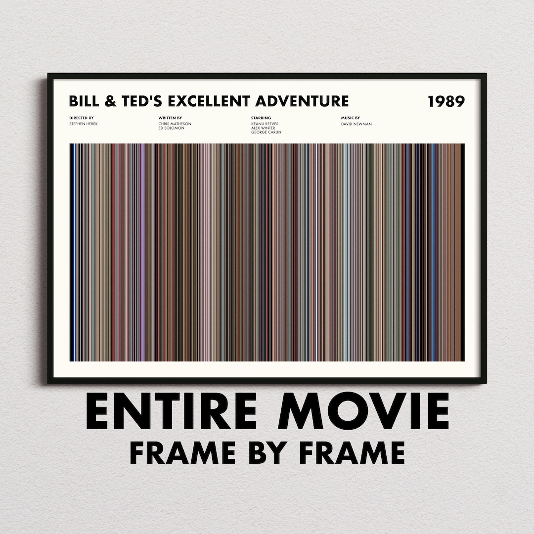 Bill & Ted's Excellent Adventure Movie Barcode Print, Bill and Ted's ...