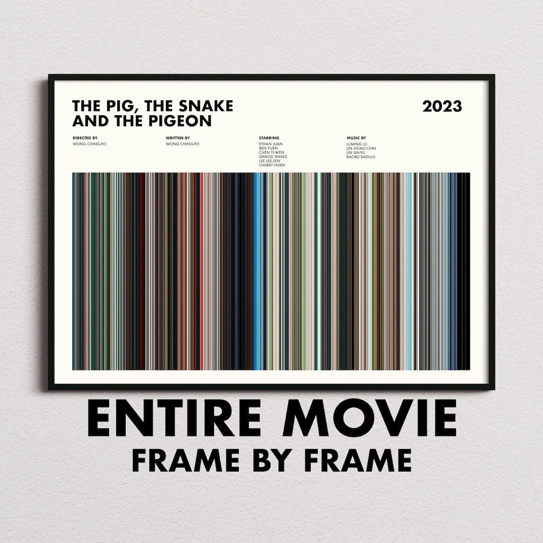 The Pig the Snake and the Pigeon Movie Barcode Print, the Pig the Snake ...