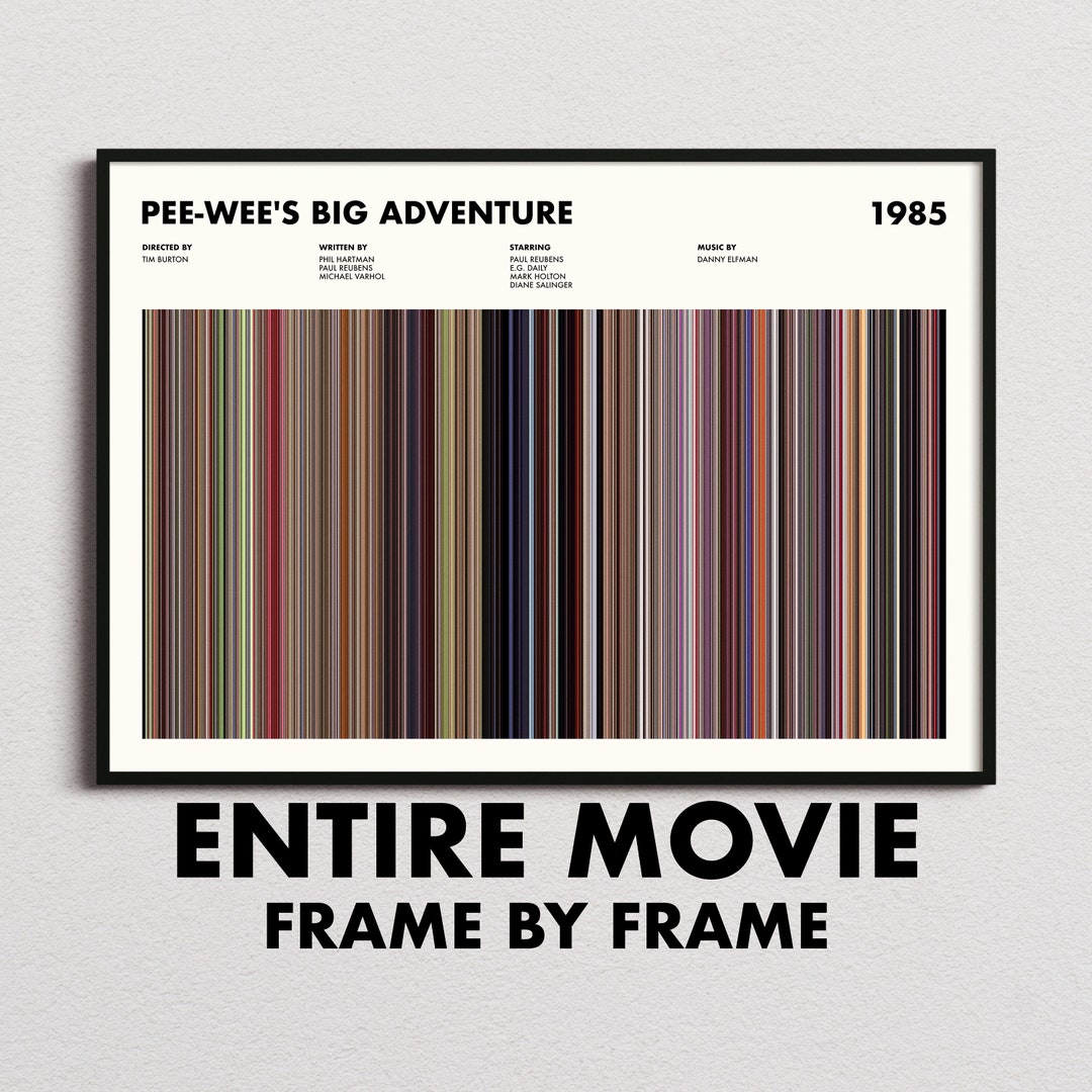 Pee Wee's Big Adventure Movie Barcode Print, Pee Wee's Big Adventure ...