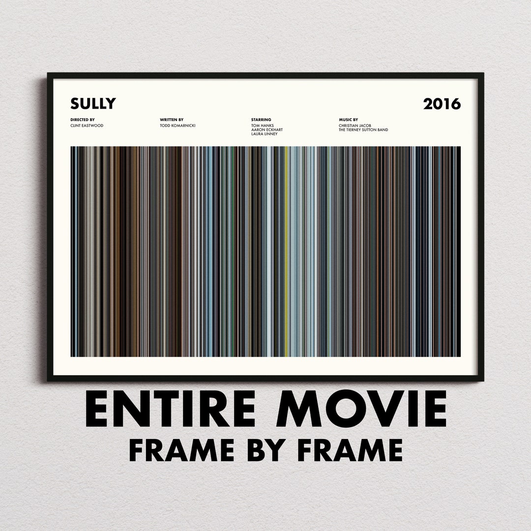 Sully Movie Barcode Print, Sully Print, Sully Poster, Sully Wall Art ...