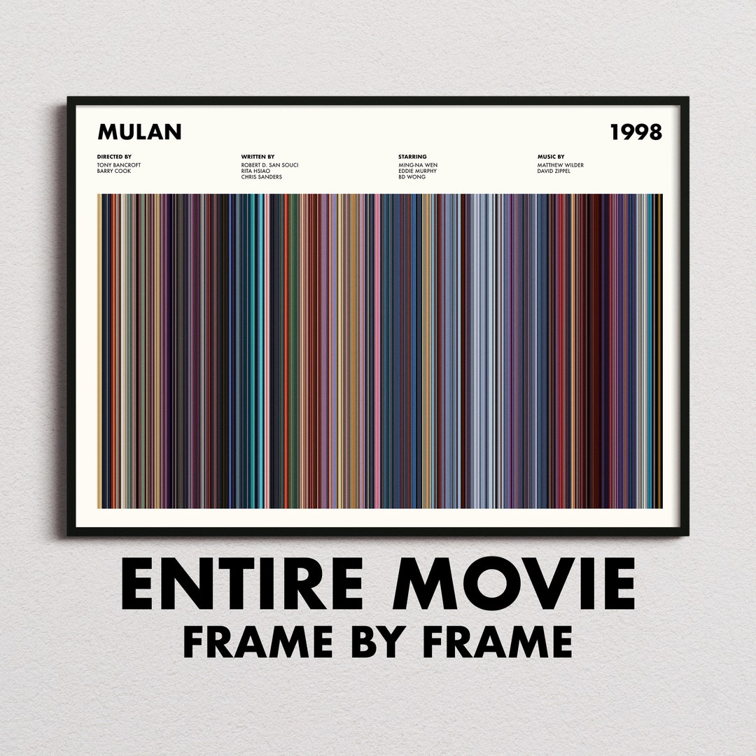 Mulan Movie Barcode Print, Mulan Print, Mulan Poster, Mulan Wall Art ...