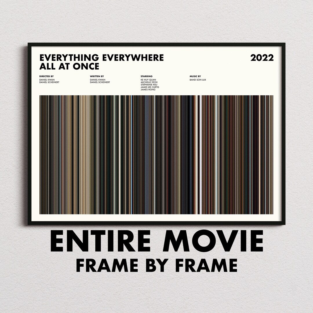 Everything Everywhere All at Once Movie Barcode Print, Everything ...
