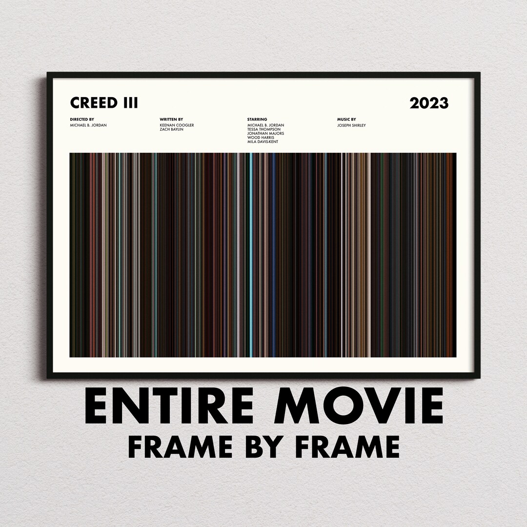 Creed 3 Movie Barcode Print, Creed 3 Movie Print, Creed 3 Movie Poster ...
