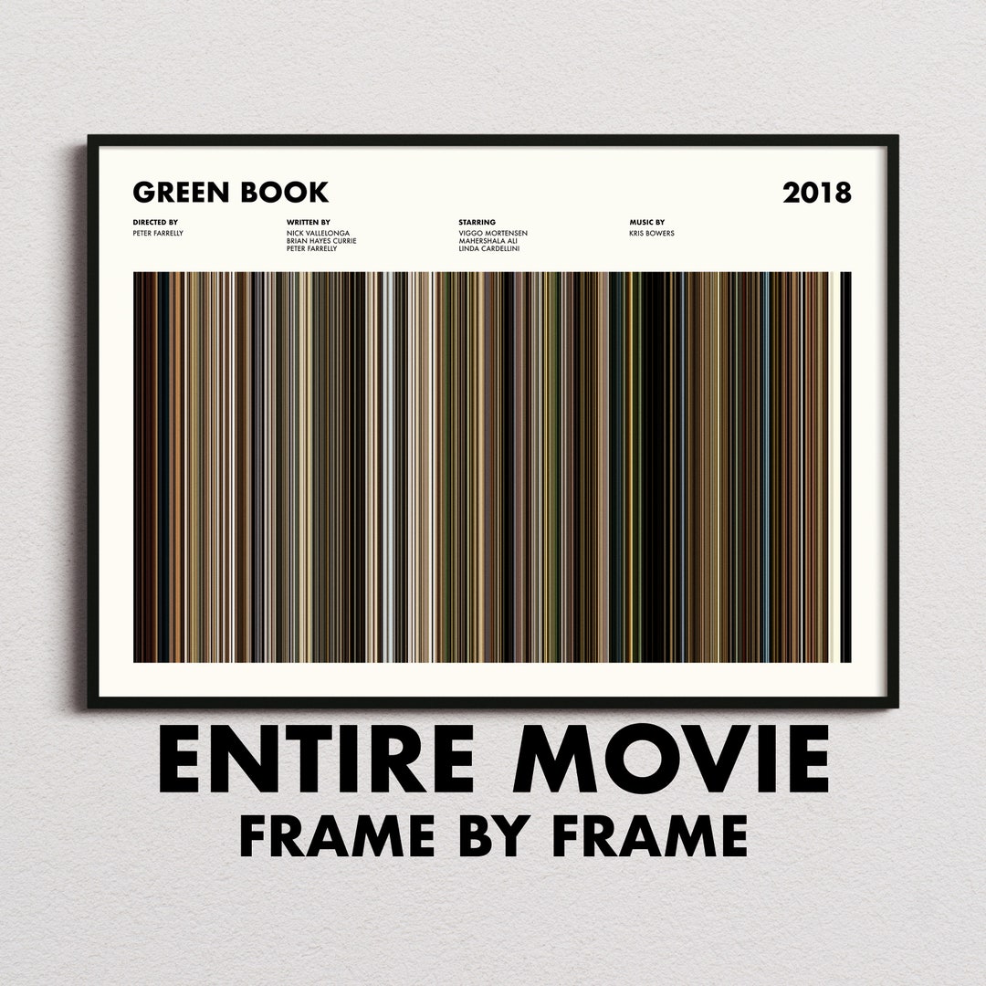 Green Book Movie Barcode Print, Green Book Print, Green Book Poster ...