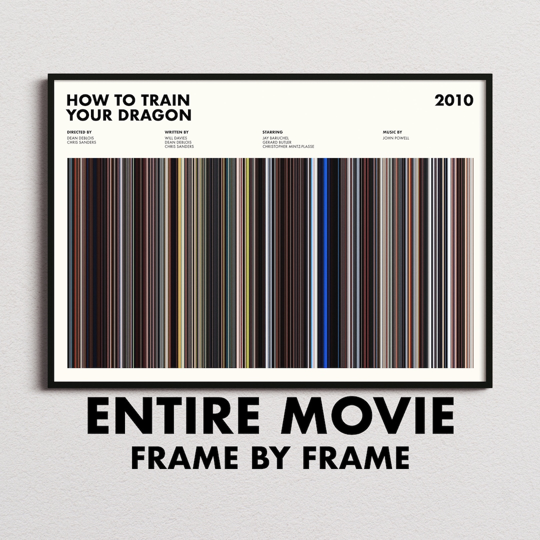 How To Train Your Dragon Movie Barcode Print, How To Train Your Dragon ...