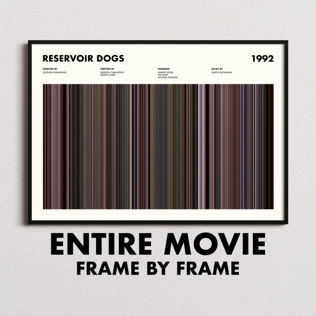 Reservoir Dogs Movie Barcode Print, Reservoir Dogs Print, Reservoir ...
