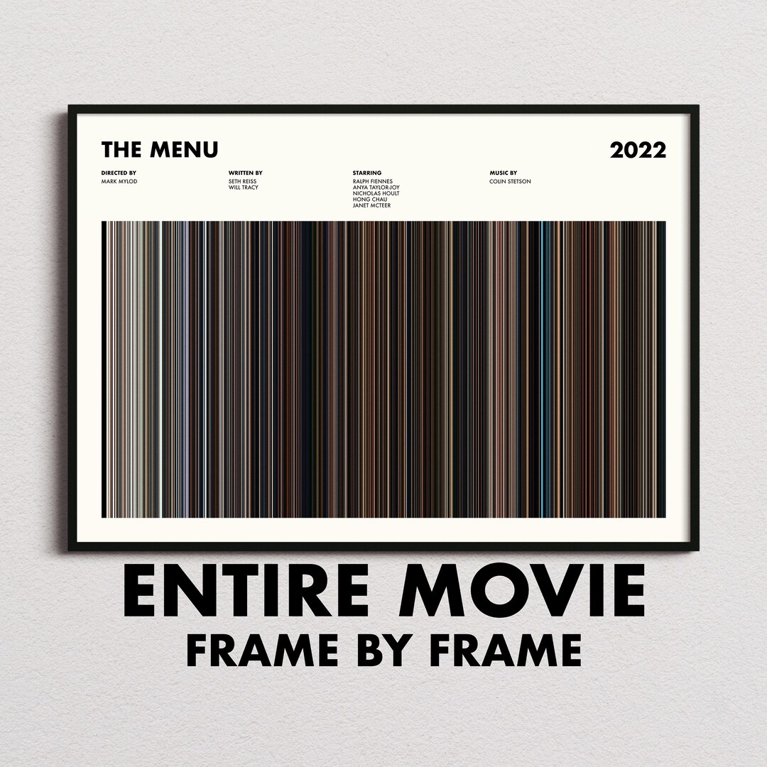 The Menu Movie Barcode Print, the Menu Print, the Menu Poster, the Menu ...