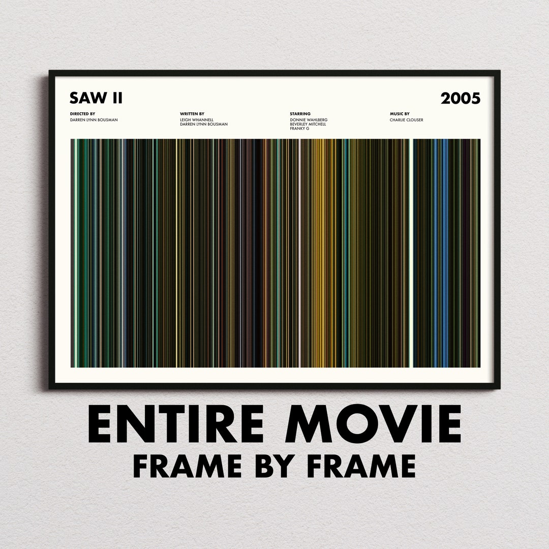 Saw 2 Movie Barcode Print, Saw 2 Print, Saw 2 Poster, Saw 2 Wall Art ...