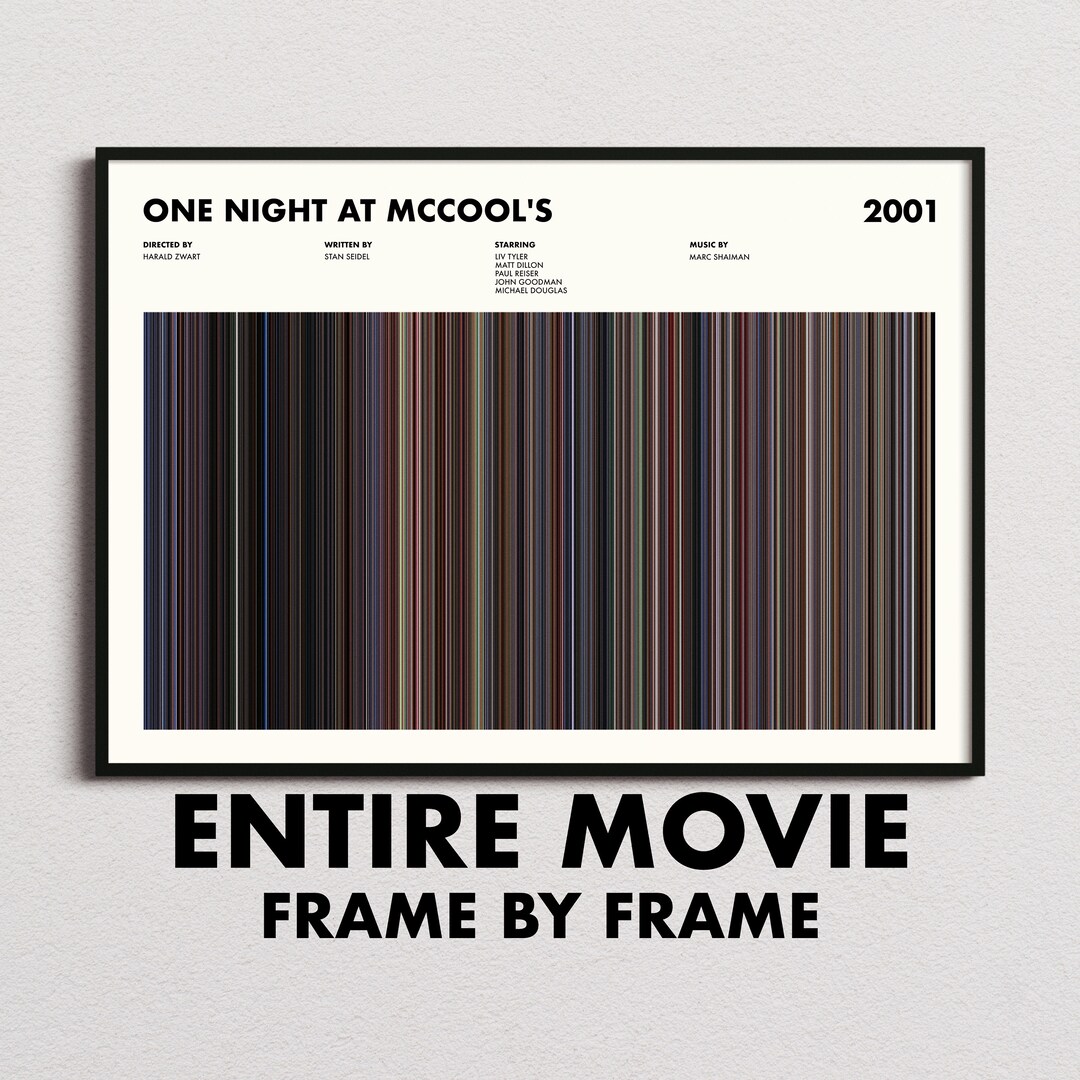 One Night at Mccool's Movie Barcode Print, One Night at Mccool's Print ...