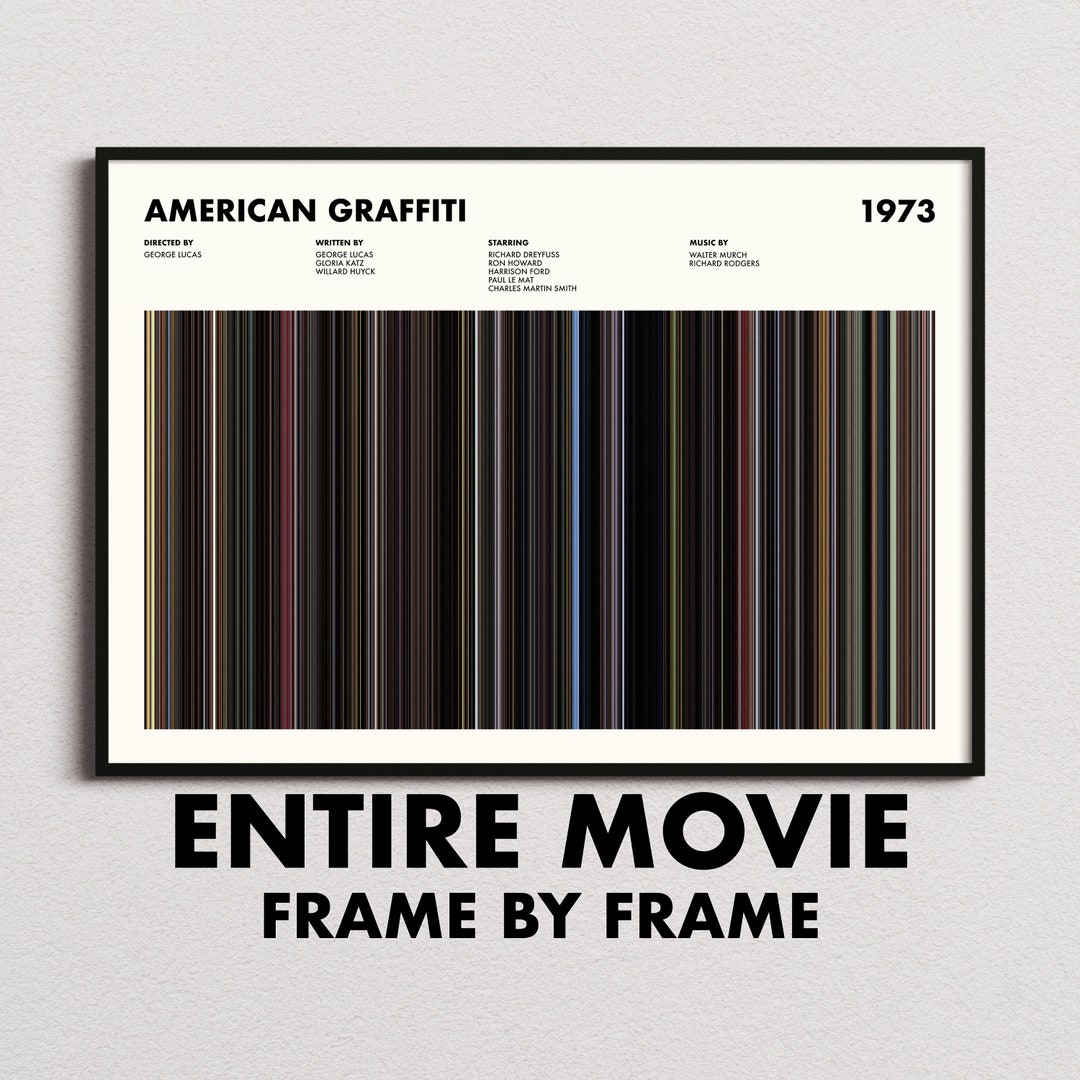 American Graffiti Movie Barcode Print, American Graffiti Print ...