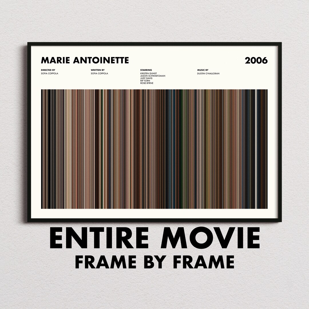 Marie Antoinette Movie Barcode Print, Marie Antoinette Print, Marie ...
