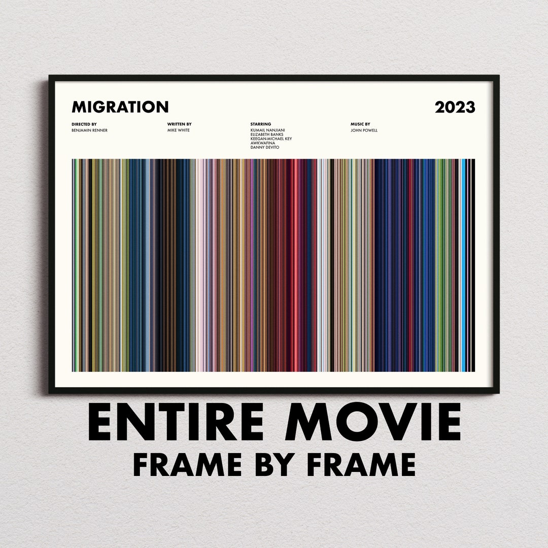 Migration Movie Barcode Print, Migration Print, Migration Poster ...