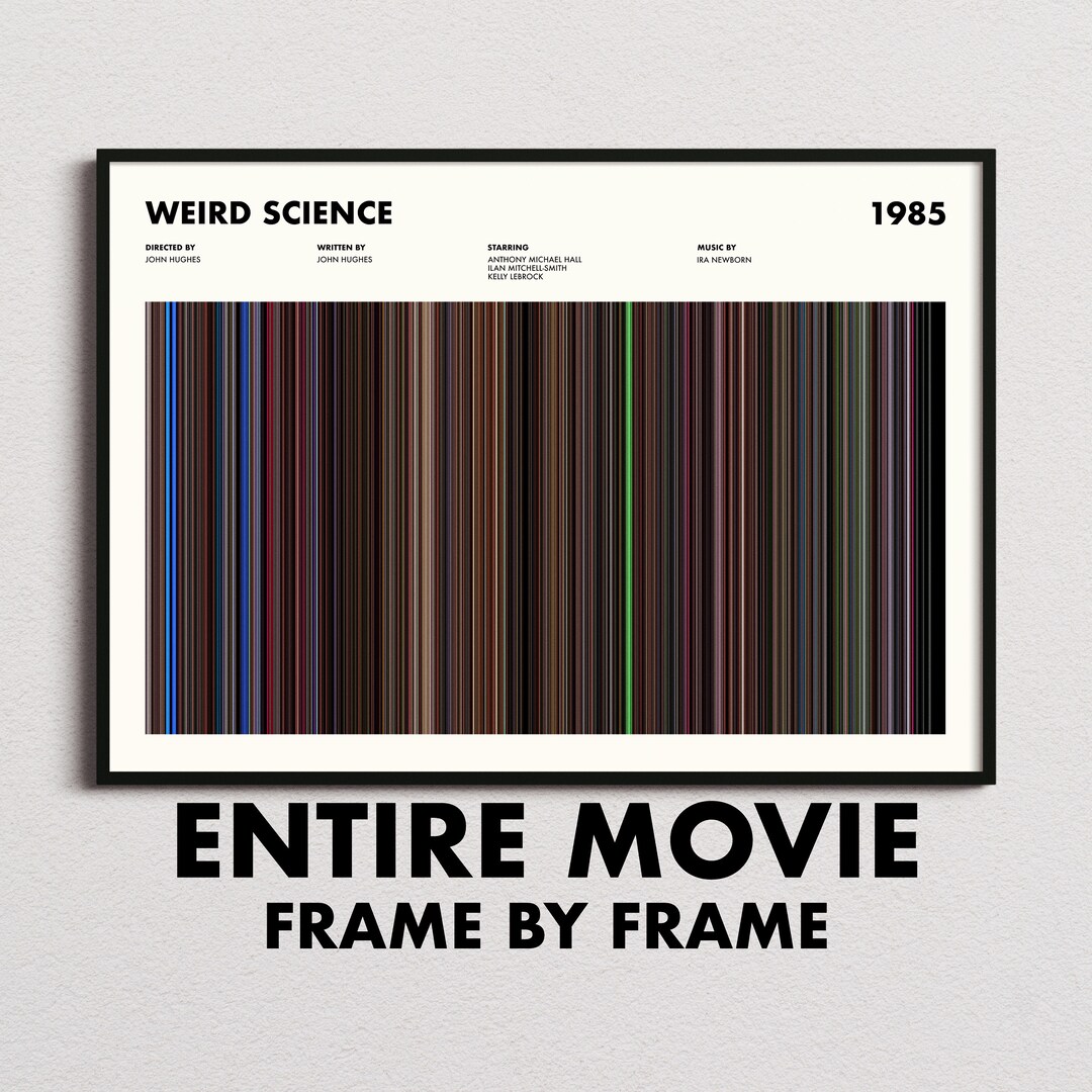 Weird Science Movie Barcode Print, Weird Science Print, Weird Science ...