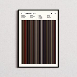 Cloud Atlas Movie Barcode Print, Cloud Atlas Print, Cloud Atlas Poster ...
