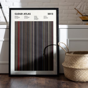 Cloud Atlas Movie Barcode Print, Cloud Atlas Print, Cloud Atlas Poster ...